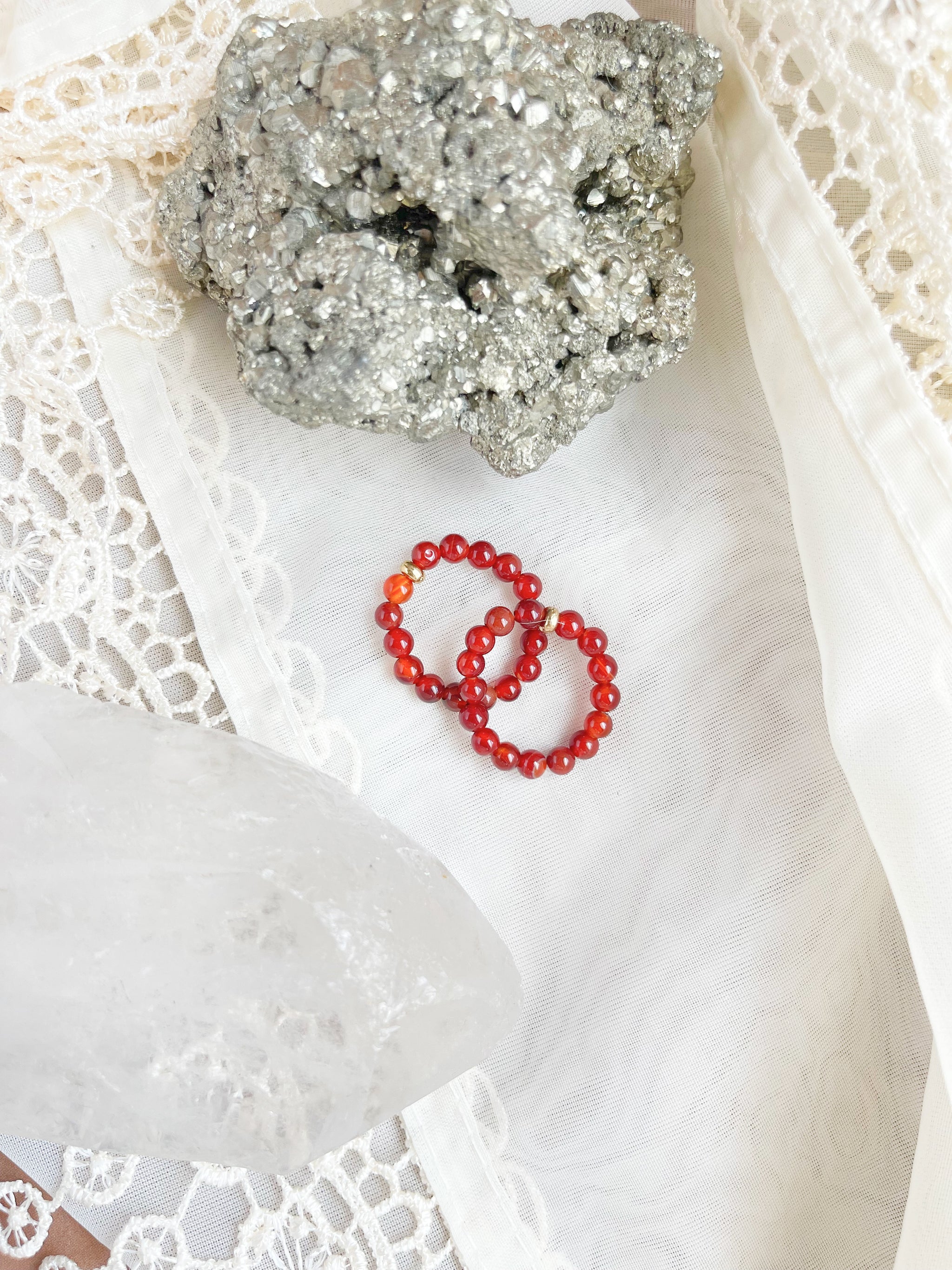 Crystal Beaded Rings w/ Gold – Nizhoni Diosa Spirit