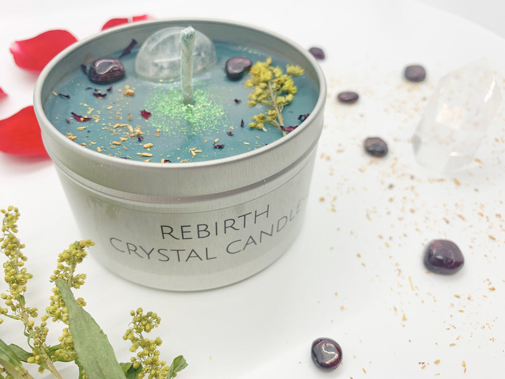 Rebirth Crystal Candle – Nizhoni Diosa Spirit